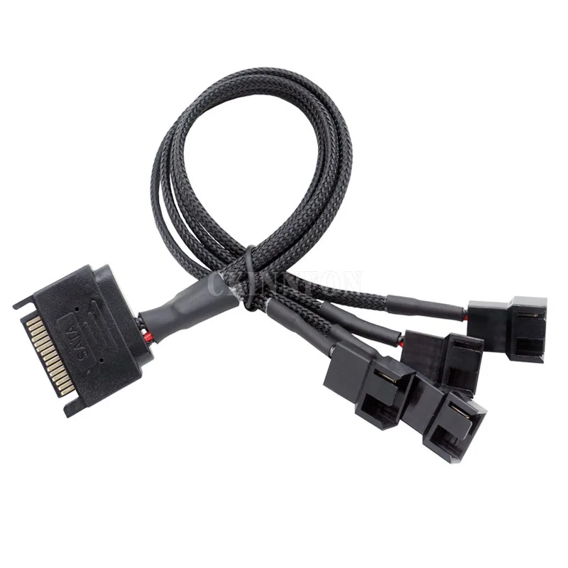 50PcsComputer-Cable-Wire-Cooling-Fan-1-Minute-4-SATA-To-3pin-4pin ...