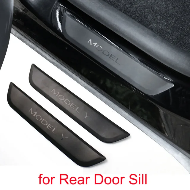 for Tesla Model Y Rear Door Sill Guards Protector Cover ModelY 2023 ...