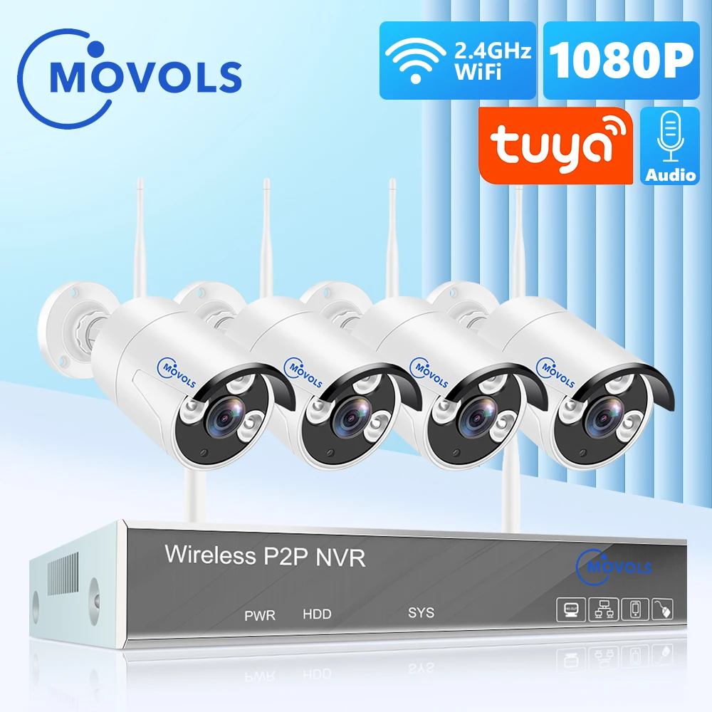 Movols Tuya Video Surveillance Cameras System With Wireless Wifi NVR ...