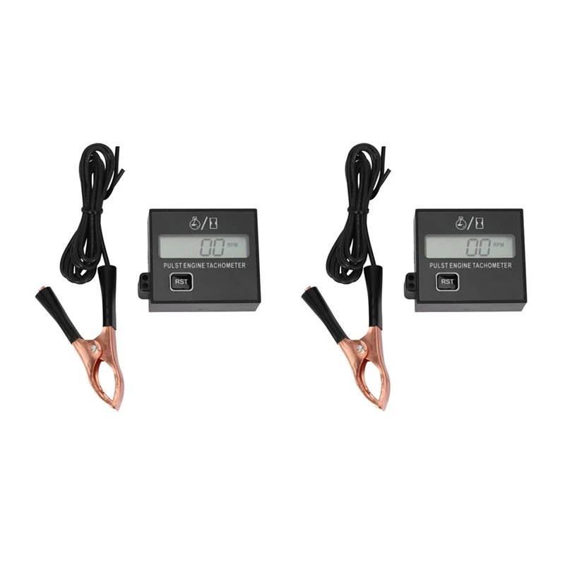 2X-New-Gasoline-Digital-Engine-Tachometer-Inductive-Pulse-Tachometer ...