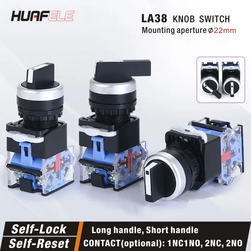 LA38-Knob-Switch-22mm-Start-Stop-Gear-Switch-Second-Gear-Third-Gear-No ...