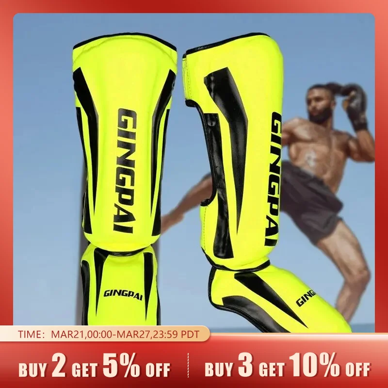Professional Kickboxing Leg Guard Muay Ankle Protector Sparring MMA ...