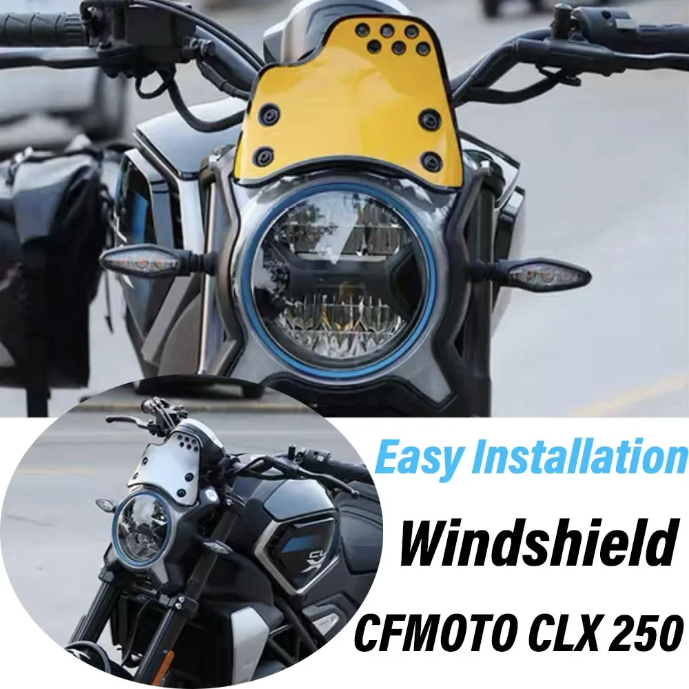 New-Motorcycle-Accessories-Fit-CFMOTO-CLX-250-Retro-Style-Windshield ...