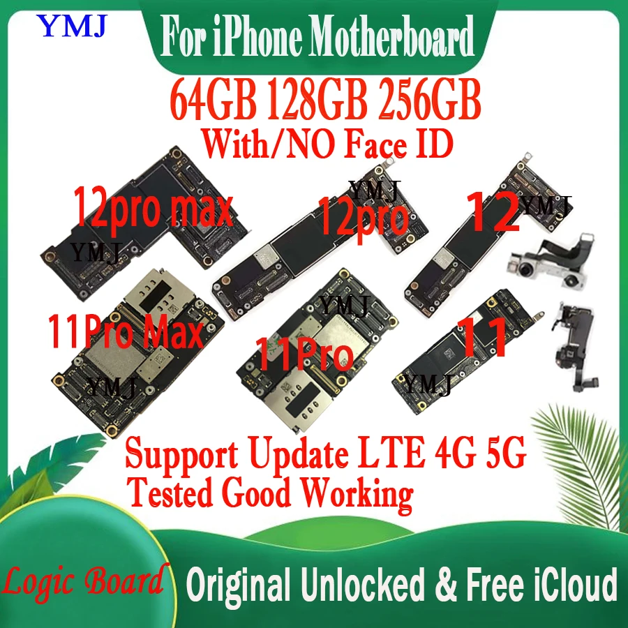 Original-For-IPhone-11-Pro-Max-12-Pro-Max-Motherboard-Unlocked-Free ...