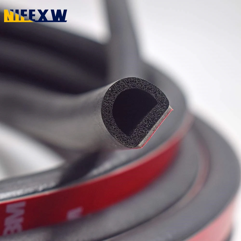 Universal Rubber Door Seal Strip D Shape Door Seal Weather Stripping ...