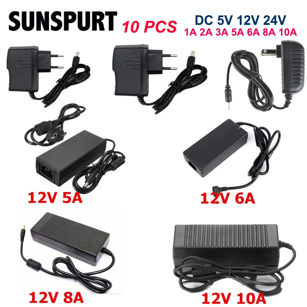 LED 스트립 라이트 CCTV 램프용 충전기 컨버터 어댑터 전원 공급 장치, DC 5V, 12V, 24V, AC 100V 240V, 1A, 2A, 3A, 5A, 6A ...