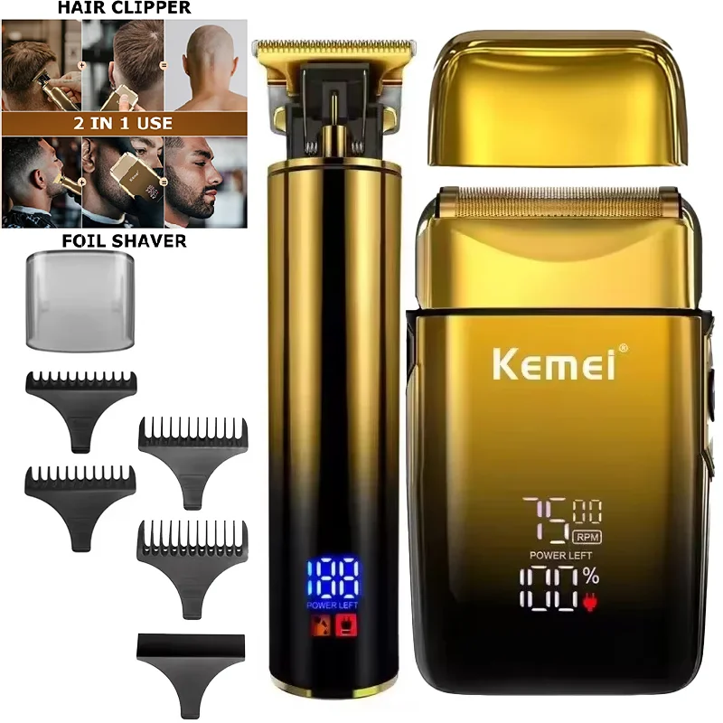 Kemei Combo Set 2in1 Professional Hair Trimmer For Men Beard Hair ...