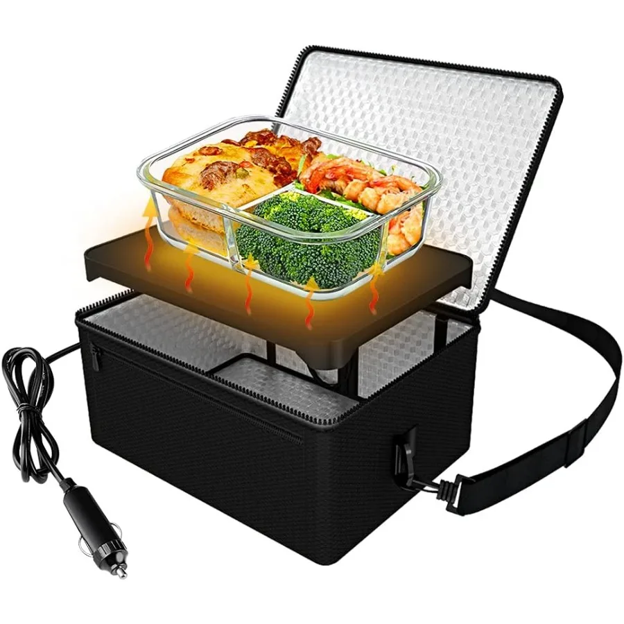 [90W Faster] Portable Oven, 12V Car Food Warmer Portable Personal Mini ...
