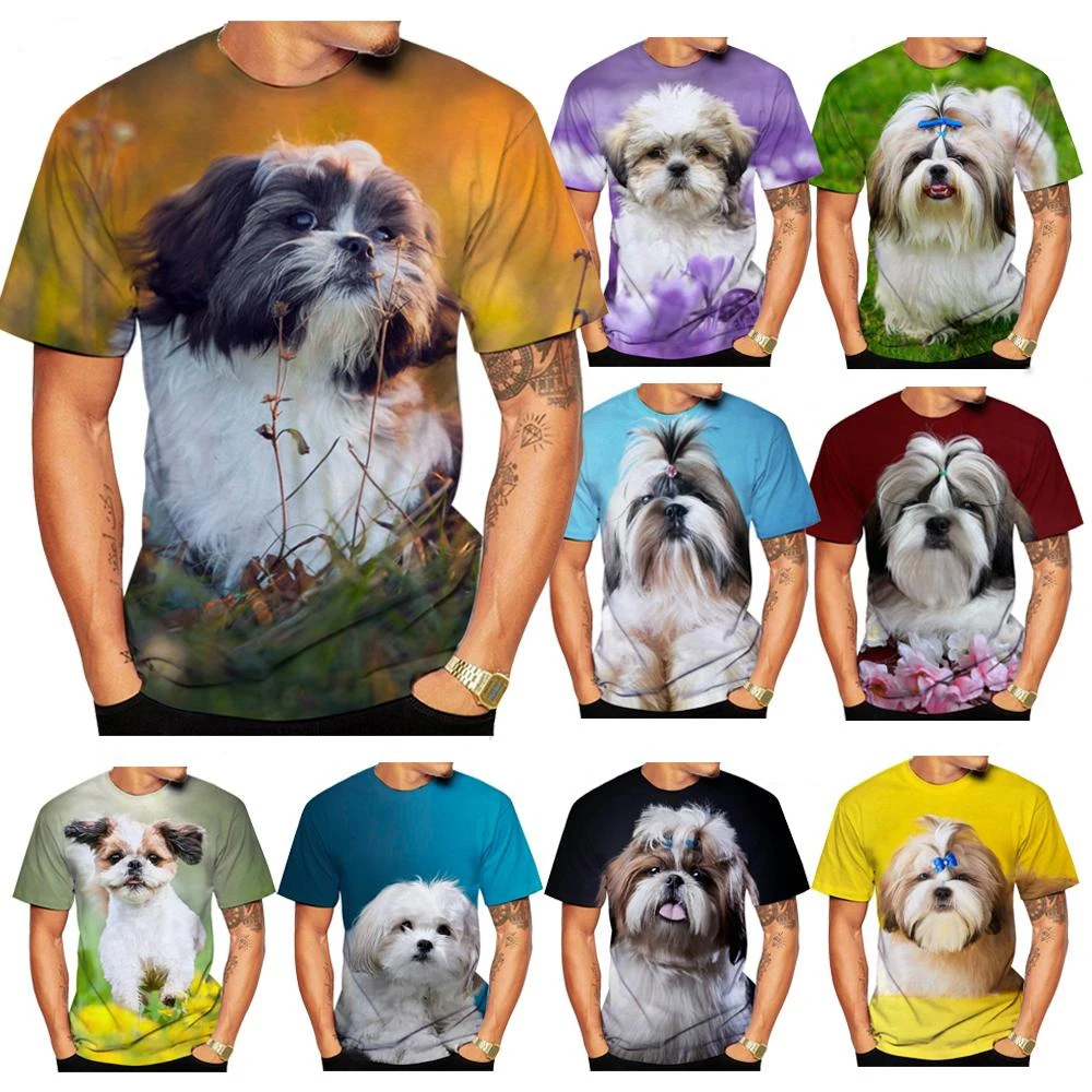New-Fashion-Cute-Shih-Tzu-Dog-3D-Printed-T-shirt-Men-s-and-Women-s ...