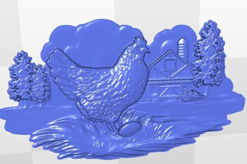 Panno_Chicken A Cnc -Hez Stl Fájl Formátumban 3D Modell Relief – FIXO.hu