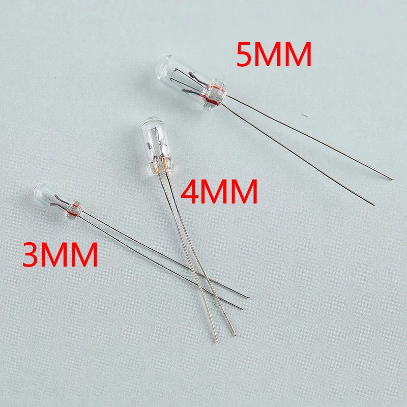 10/25/50pcs/lot Miniature 0.07a 3mm 4mm 5mm 3v/6v/9v/12v/24v Mini Lamp Light Bulb Edison ...
