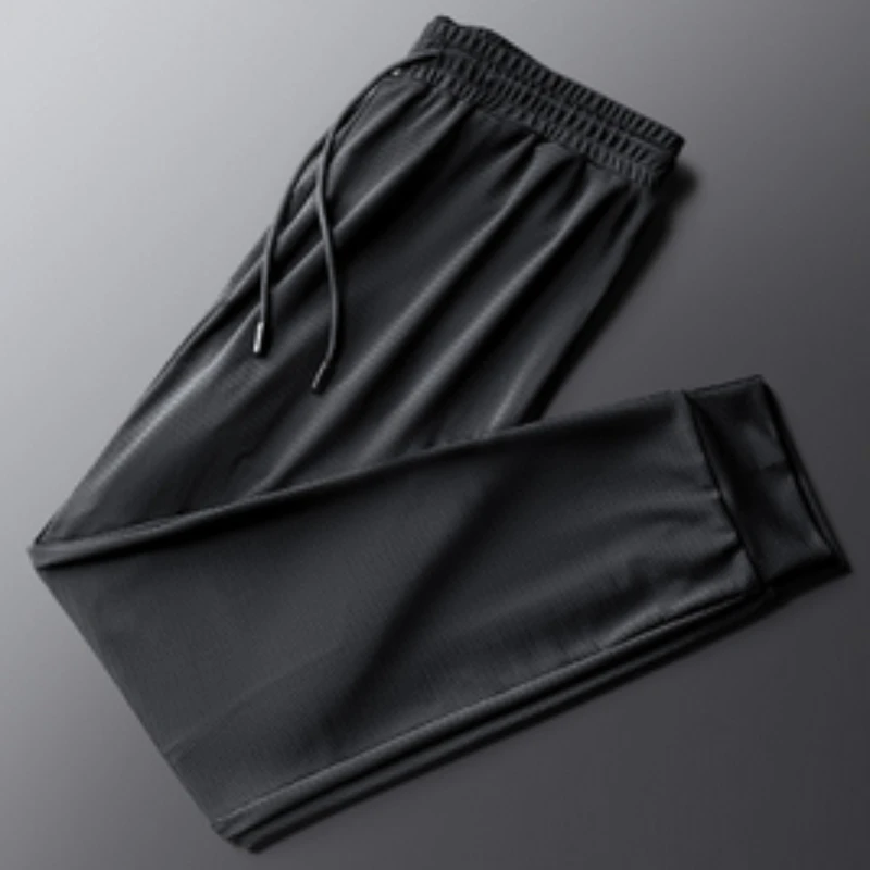 Men-Pant-Ice-Silk-Fitness-Running-Stretch-Large-Size-Sweatpants-Summer ...