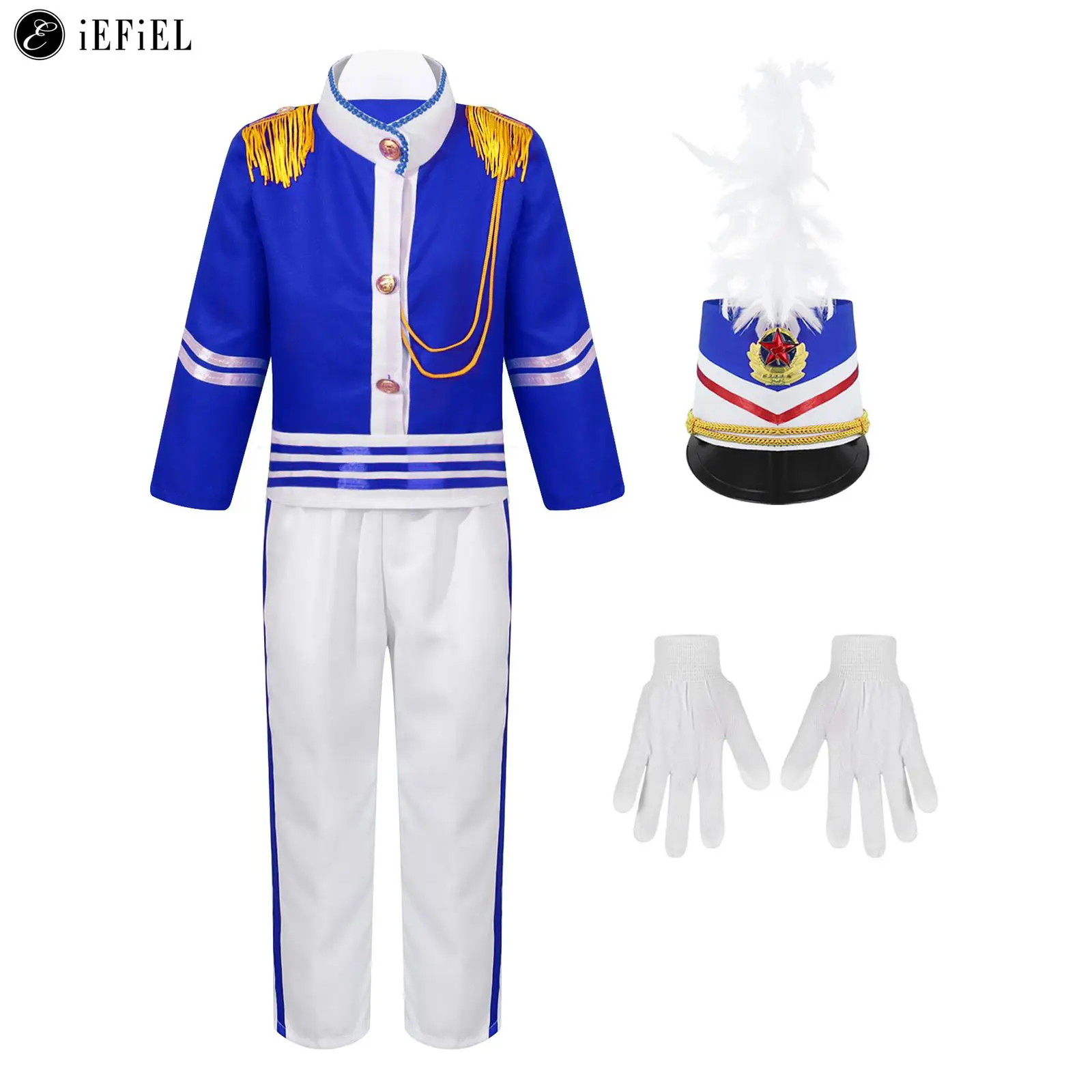 Unisex Kids Drum Major Costume Royal Guard Soldier Marching Band ...
