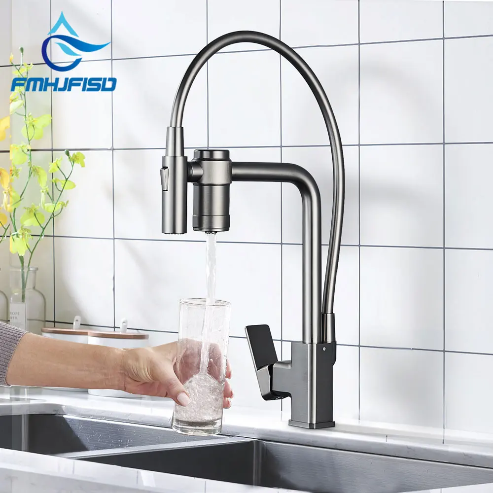 Brass-Pull-Out-Filtered-Kitchen-Faucet-Purification-Kitchen-Faucets ...