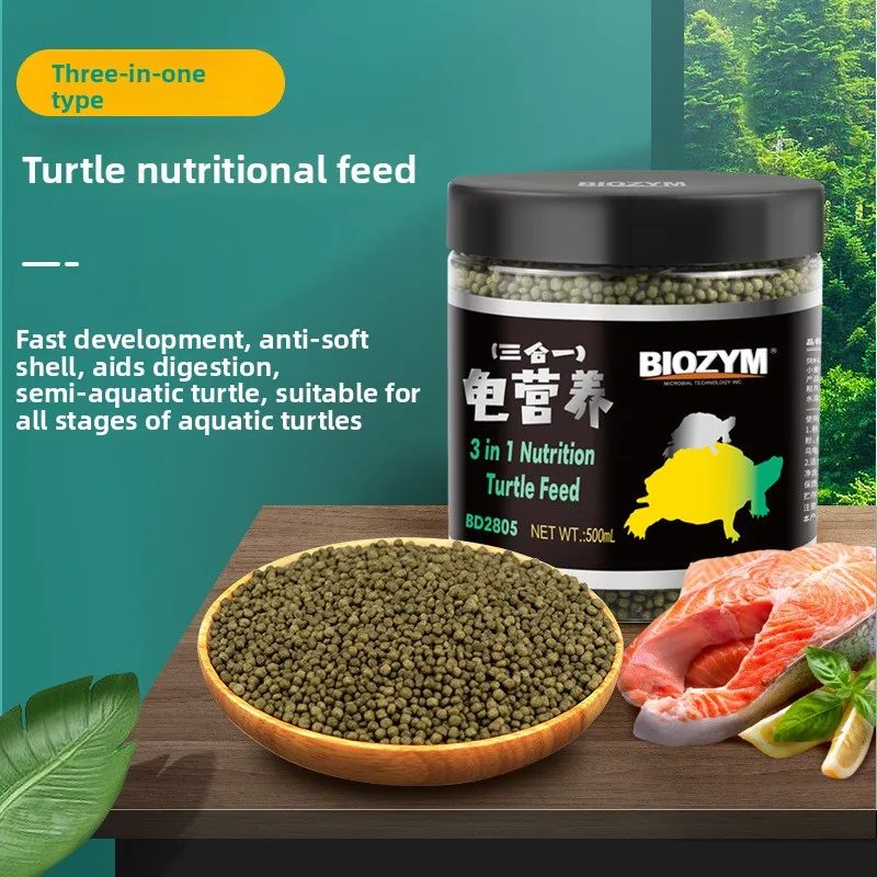 BIOZYM High Protein Turtle Food 3-in-1 Diet with Dried Shrimp for Red ...