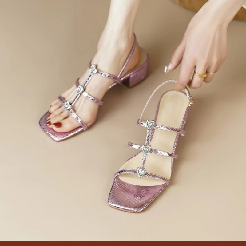 Summer-New-Style-Square-Heel-Breathable-Casual-Fashion-Open-Toe-High ...