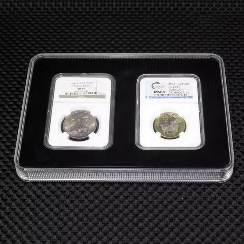 Commemorative-Coin-Display-Holder-Capsules-with-Stands-for-Collecting ...