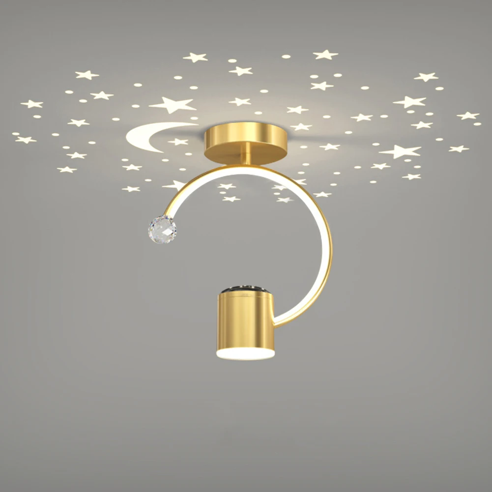 Luz LED de techo para interiores, proyector de estrellas, Luna, luces ...
