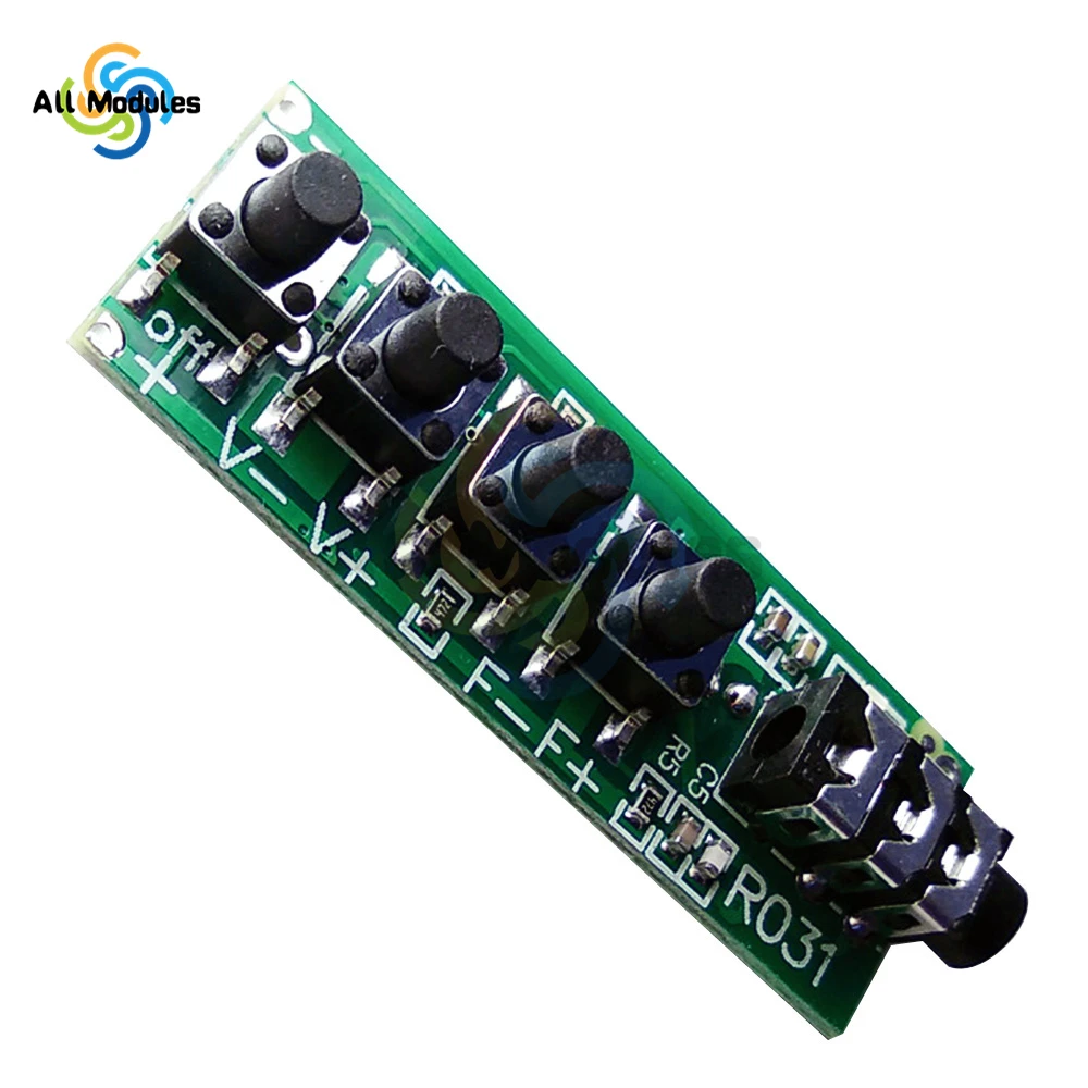 RDA5807-Two-channel-Stereo-FM-Receiver-Board-Module-DC-2-8V-12V-FM ...