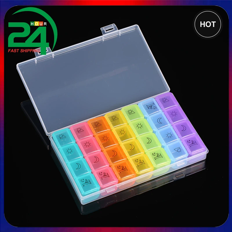 Pillbox-Storage-Box-for-Weekly-Pills-Portable-Prescription-and ...