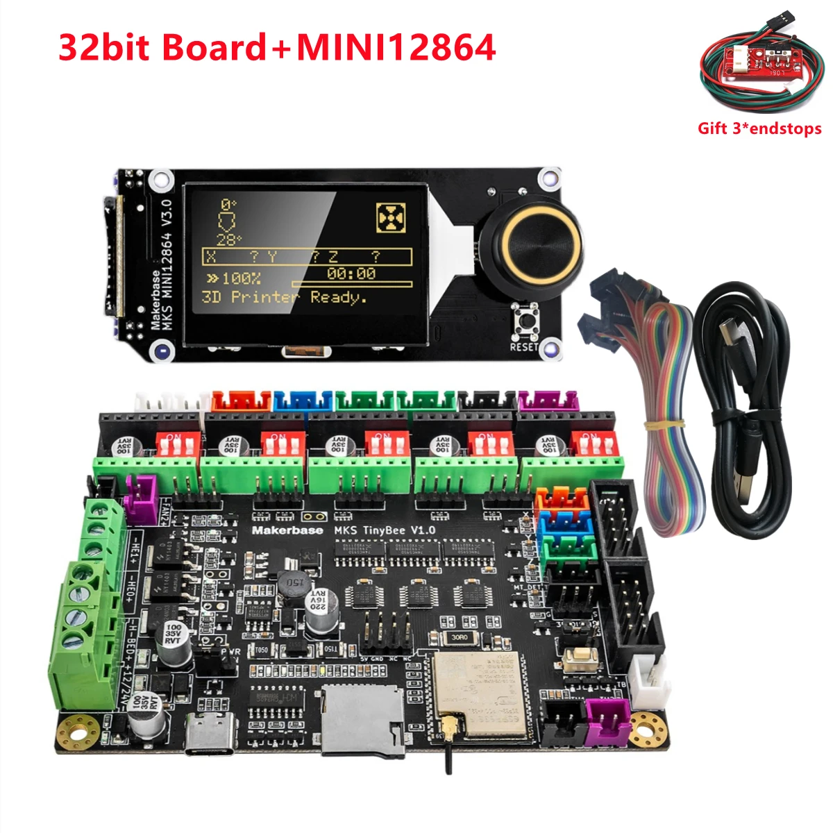 MKS TinyBee v1.0 ESP32 wifi denetleyici 3D yazıcı 32bit yükseltme ...