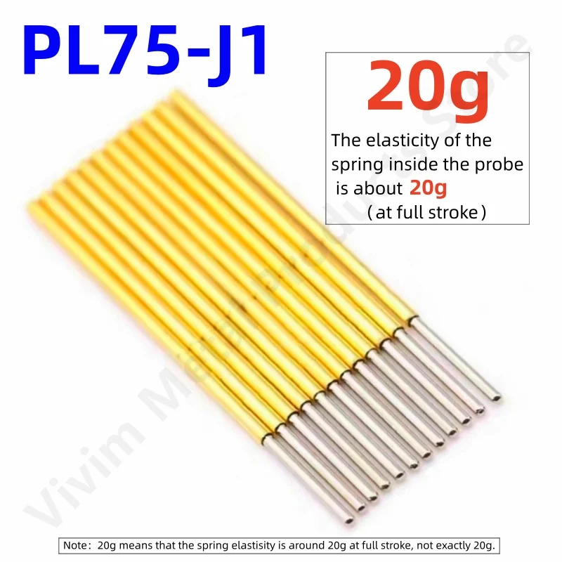 20-100PCS-PL75-J1-20g-Spring-Test-Probe-Test-Pin-Pogo-Pin-PL75-J ...