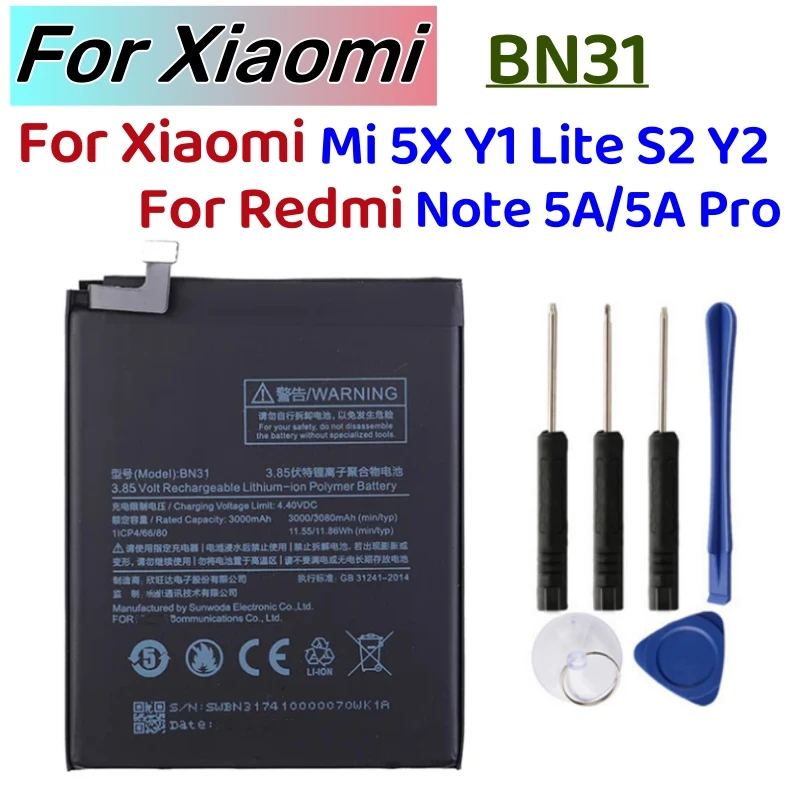 Original-Phone-Battery-For-Redmi-Note-5A-Prime-S2-Battery-Xiaomi-Mi-5X ...