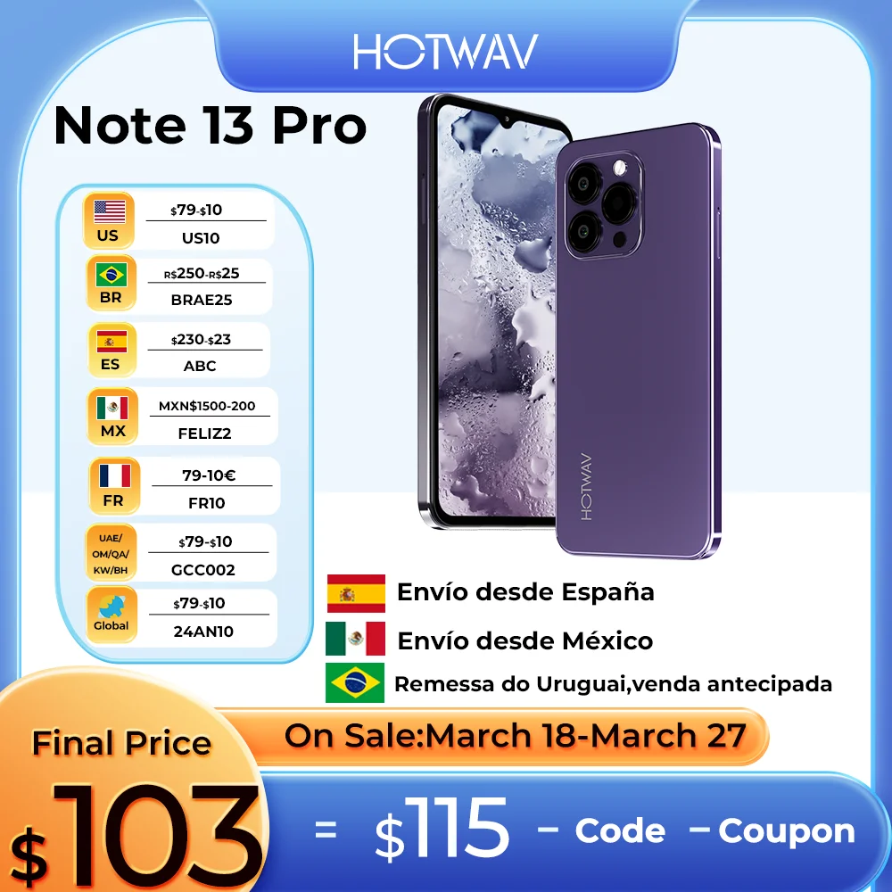 Original-Hotwav-Note-13-Pro-Smartphone-Android-13-6-6-HD-90Hz-Bild ...