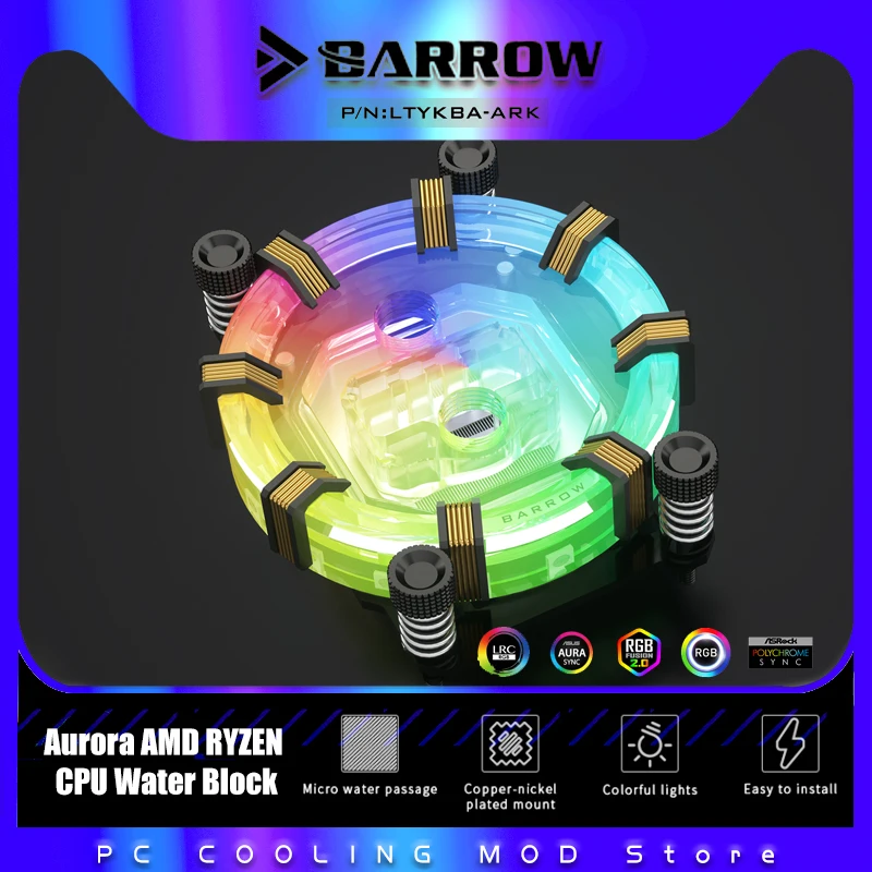 Barrow Energy Series CPU Water Block 5V ARGB SYNC For AMD All Platform ...