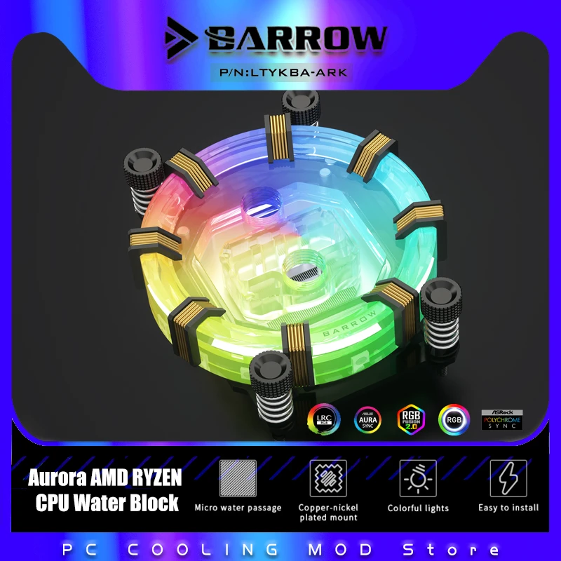 Barrow CPU Water Block Use For AMD RYZEN AM3 AM3 AM4 Socket Acrylic ...