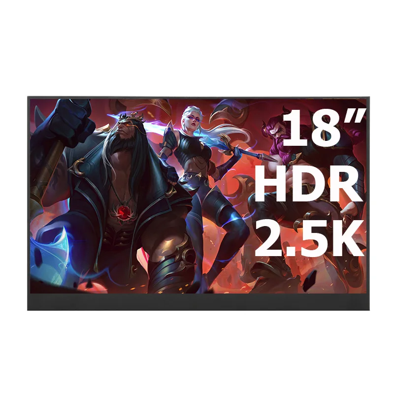 18 Inch 2.5K Gaming 144Hz Portable Display 4K Touch PC Mobile PS4 ...