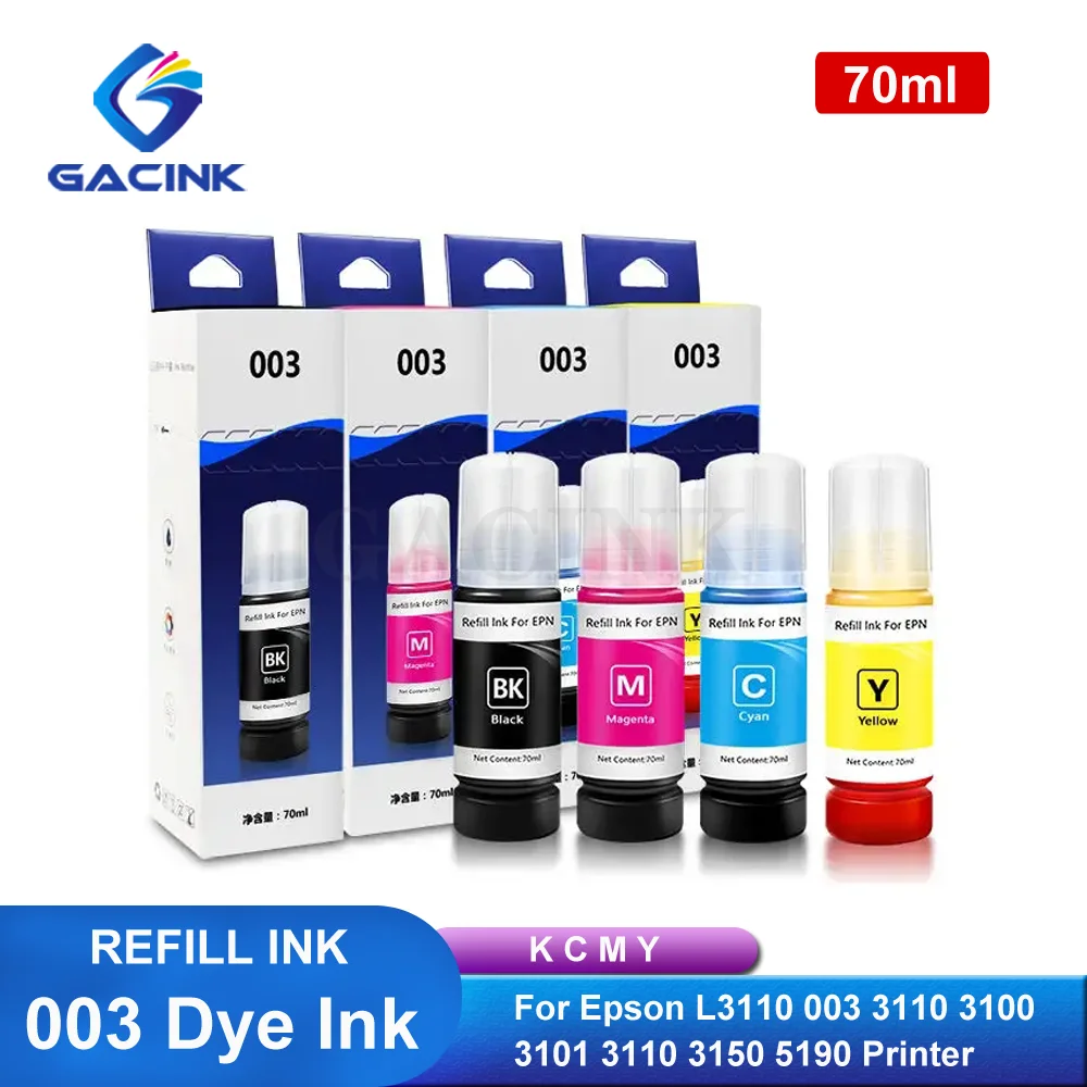 Dye-Ink-003-Refill-Compatible-The-Ink-Bottle-For-Epson-L3110-003-3110 ...
