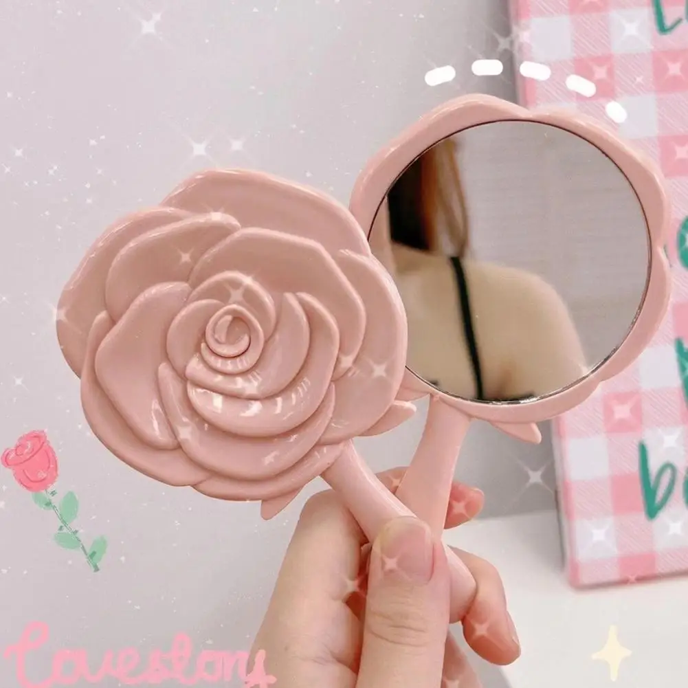 3D-Stereo-Retro-Rose-Flower-Shape-Cosmetic-Makeup-Compact-Mirror-Hand ...