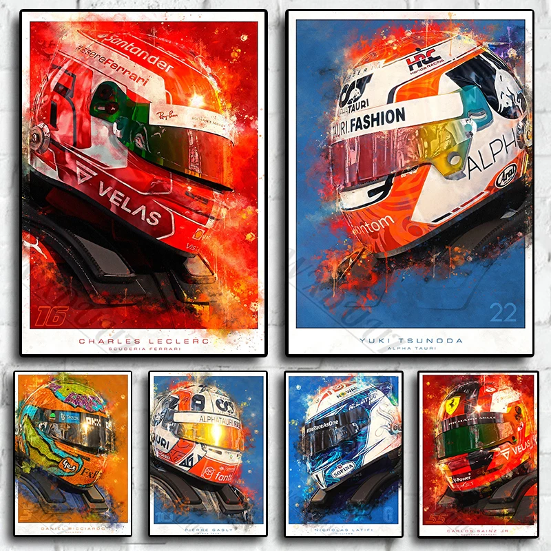F1-Racing-Car-Poster-Print-Canvas-Watercolor-Paintings-Formula-1-Car ...