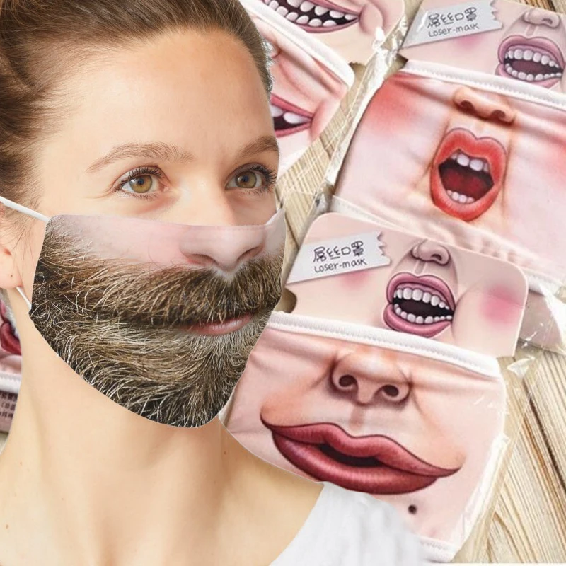 Halloween-Funny-Men-Women-Face-Mask-Adults-Funny-Pattern-Cotton-Mouth ...