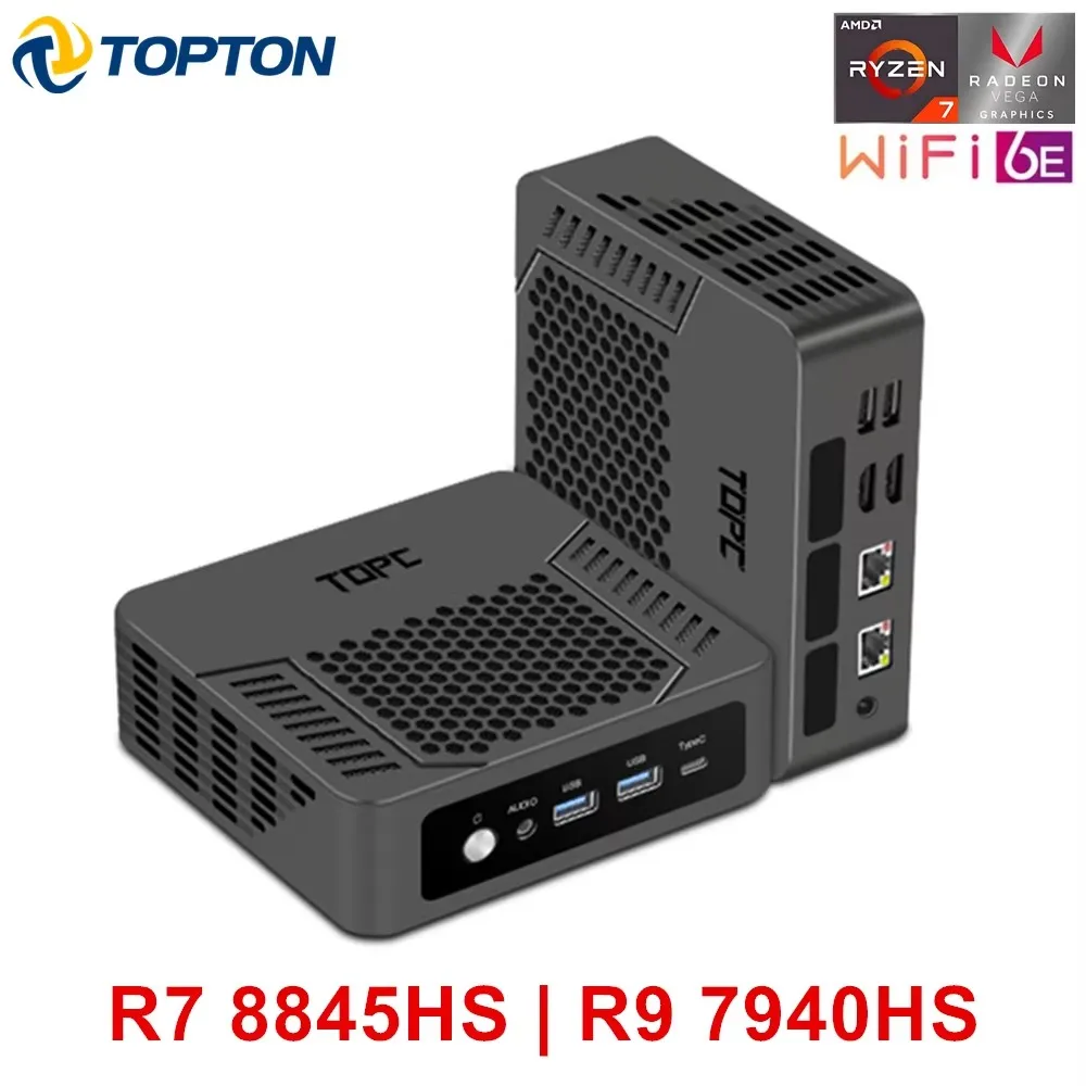 New-Cheap-Mini-Computer-TOPC-AMD-Ryzen-9-7940HS-R7-8845HS-USB4-0-Dual ...