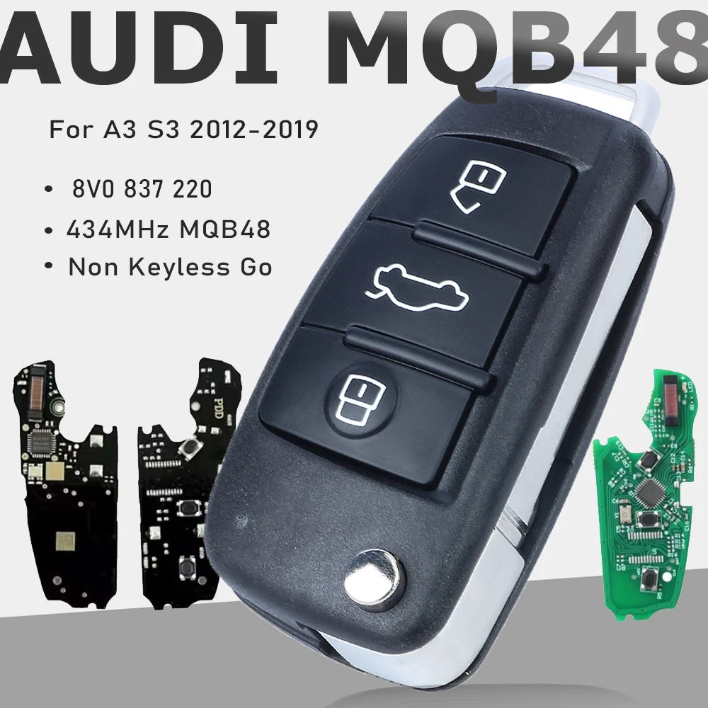 Keyecu placa oem 8v0 837 220, 8v0837220 pedir 434mhz megamos aes mqb 48 ...