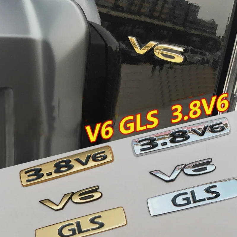 Pajero V73 V75 V77 Montero Outlander GLS V6 Emblem Logo Rear Stickers ...