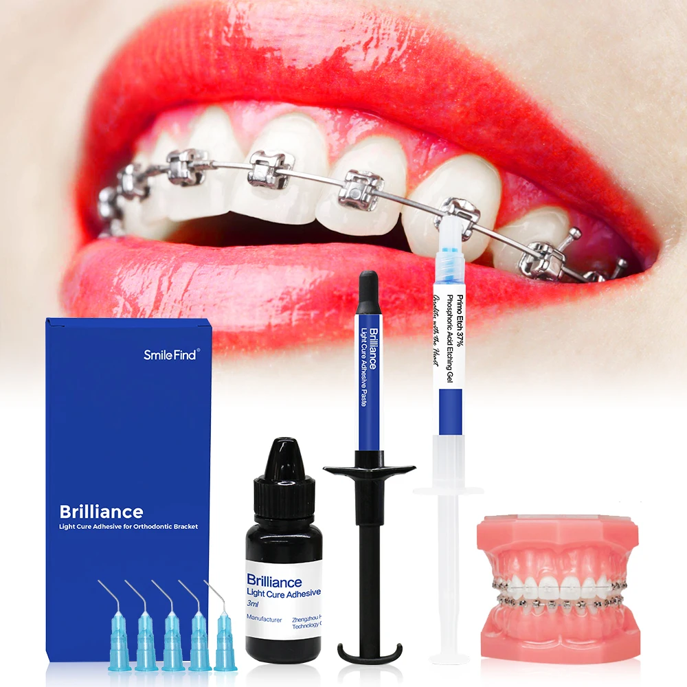 Dental-Orthodontic-Adhesive-Kit-Light-Curing-Metal-Ceramic-Brackets ...