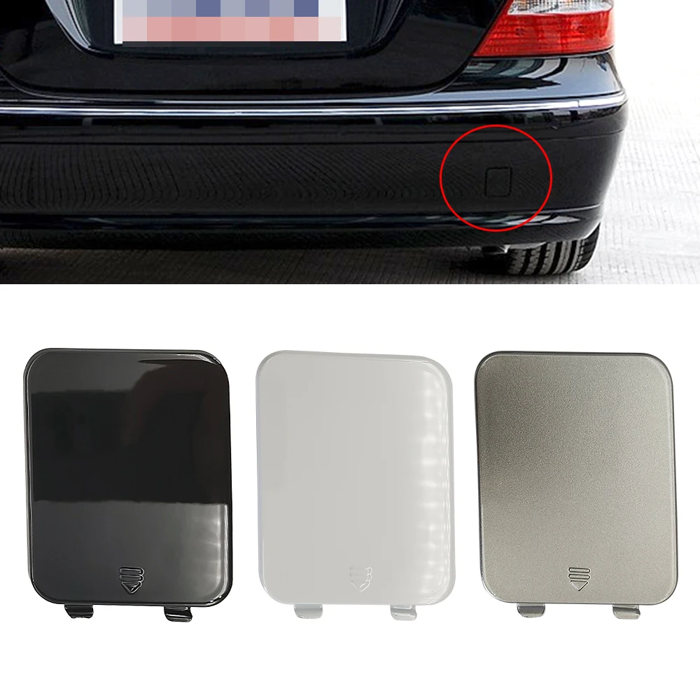 For-Mercedes-W211-Car-Rear-Bumper-Tow-Hook-Cover-Cap-Black-For-Benz-E ...