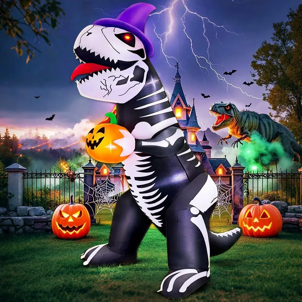 8FT Halloween Inflatables Outdoor Decorations Inflatable Skeleton ...