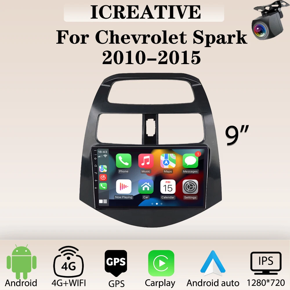 Car Radio Carplay for Chevrolet Spark 2010 - 2015 Multimedia Vedio ...