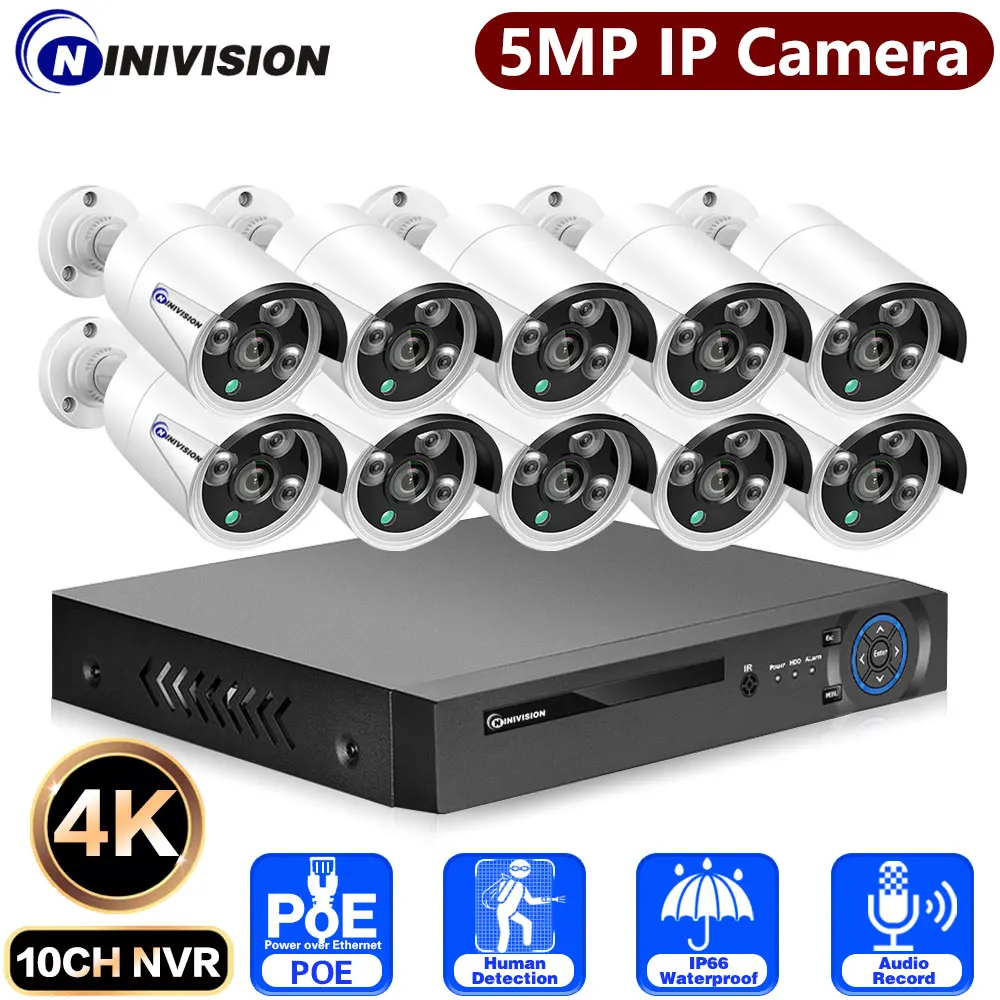 10CH-4K-8MP-Security-Camera-System-8CH-5MP-HD-POE-NVR-Kit-CCTV-Audio-AI ...