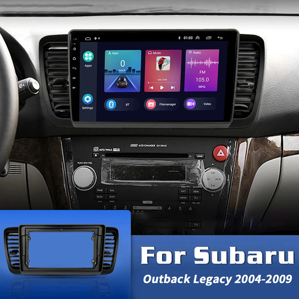 2Din-Car-Stereo-Radio-Fascia-Panel-Double-Frame-For-Subaru-Outback ...