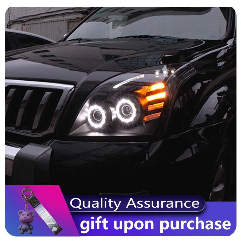 Front Light 2003 2009 for Toyota Prado FJ120 LED Headlight Angeleyes LED Day Running Light AliExpress