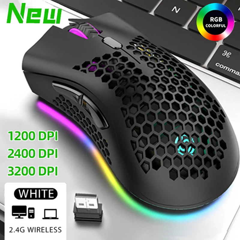 New-BM600-Rechargeable-Gaming-Mouse-USB-2-4G-Wireless-RGB-Light ...