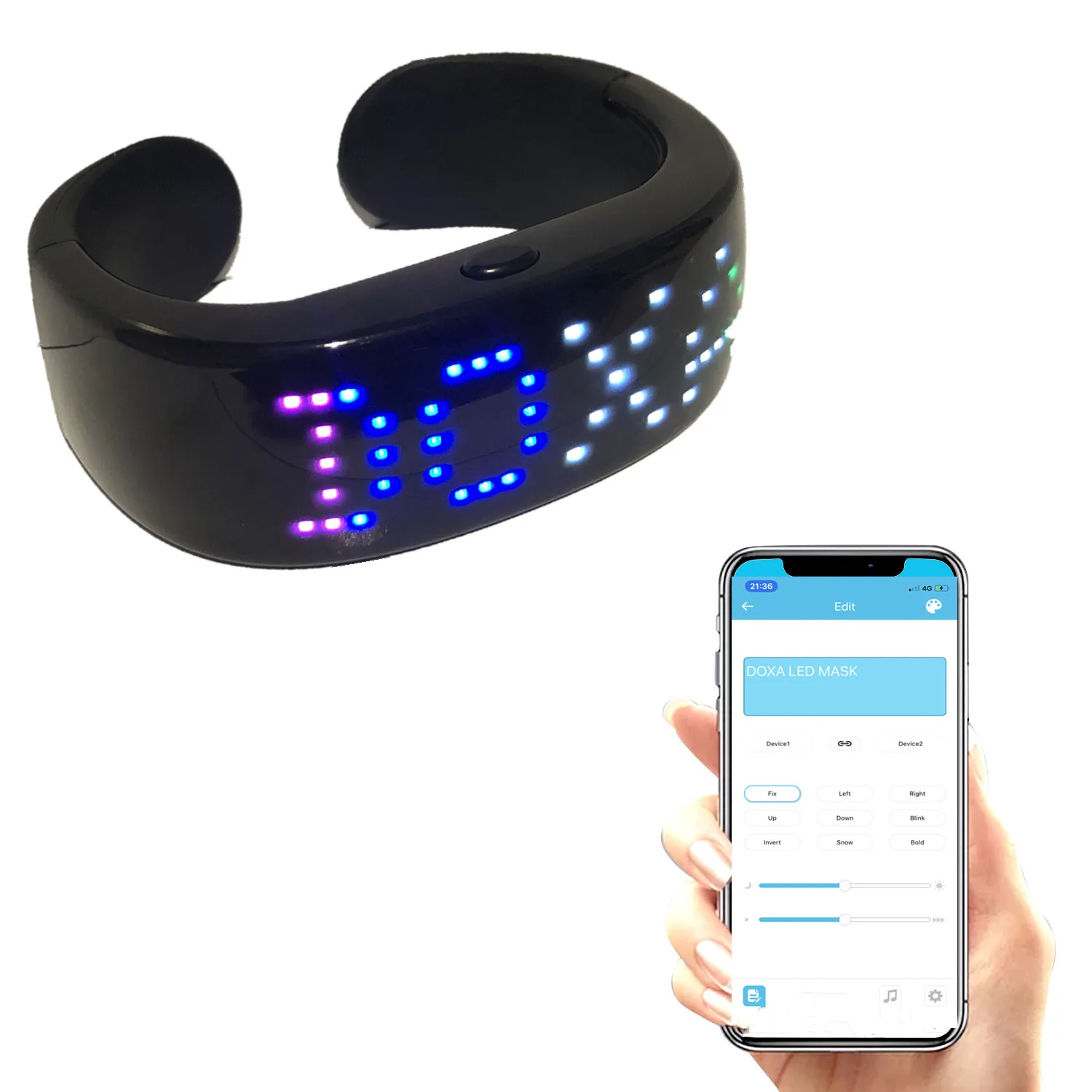 Bluetooth-Programmable-Led-Bracelet-4-Color-Flashing-Night-Safety ...
