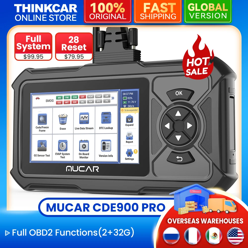 Mucar CDE900 Pro OBD2 Scanner Automotive Obd 2 Car Diagnostic Tools Car Fault Code Reader ...