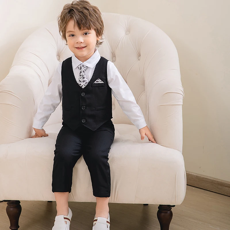 Baby-Boy-Formal-Suit-Shirt-With-BowTie-Vest-Trousers-4Pcs-Spring-Autumn ...