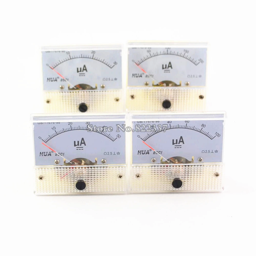 Dc 85c1-ua Analog Current Meter Panel 50ua 100ua 200ua 500ua - Current ...